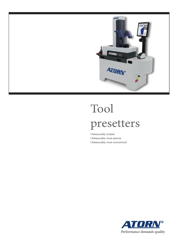 Increase Productivity with ATORN Tool Presetters | PDF | Sheet Metal ...