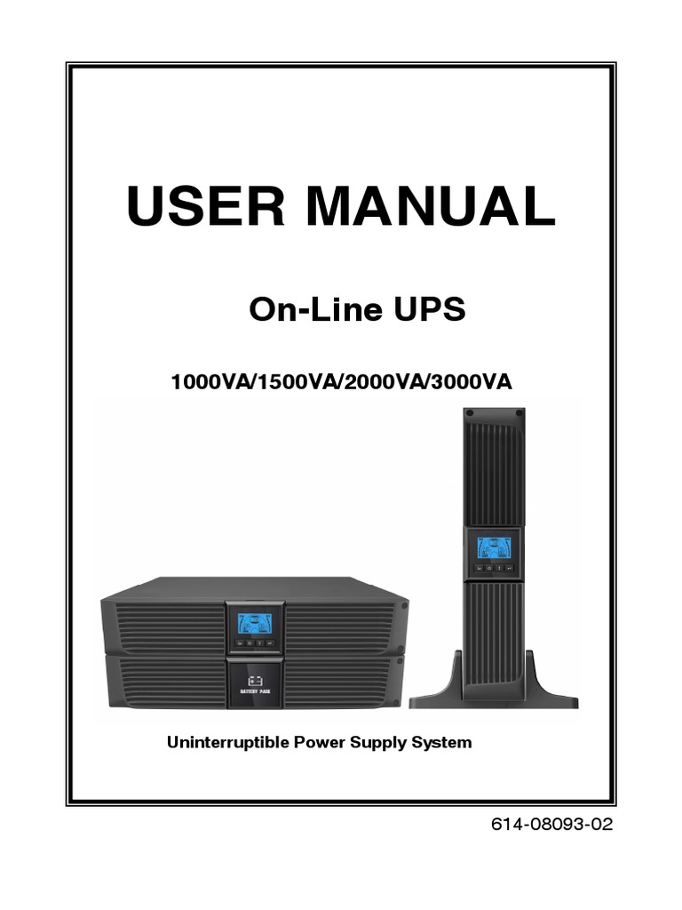 User Manual: On-Line UPS | PDF | Mains Electricity | Electrical Connector