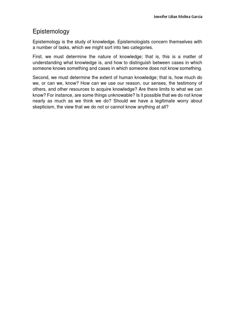 Understanding Epistemology and Knowledge | PDF
