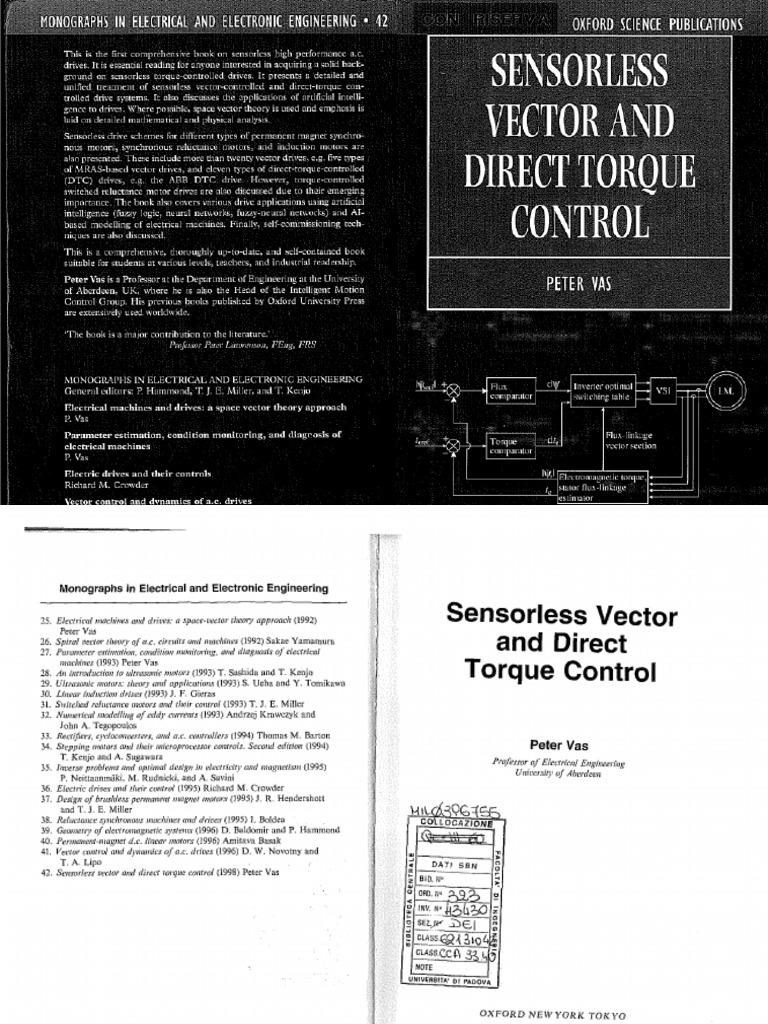 Peter Vas - Sensor Less Vector and Direct Torque Control | PDF ...