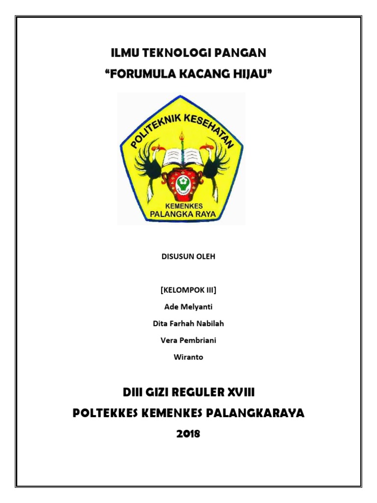 Laporan Itp Formula Kacang Hijau | PDF