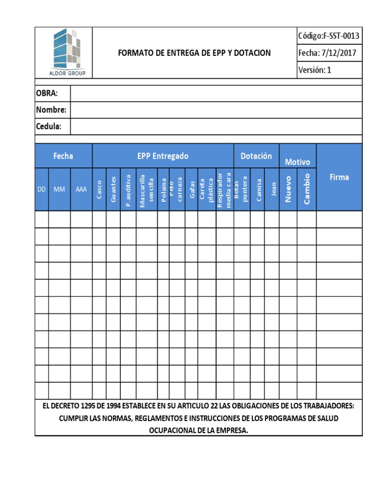 FORMATO Entrega Epps | PDF | Business