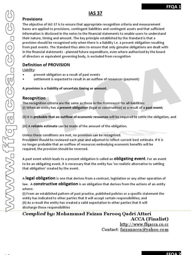 Ias 37 | Download Free PDF | International Financial Reporting ...