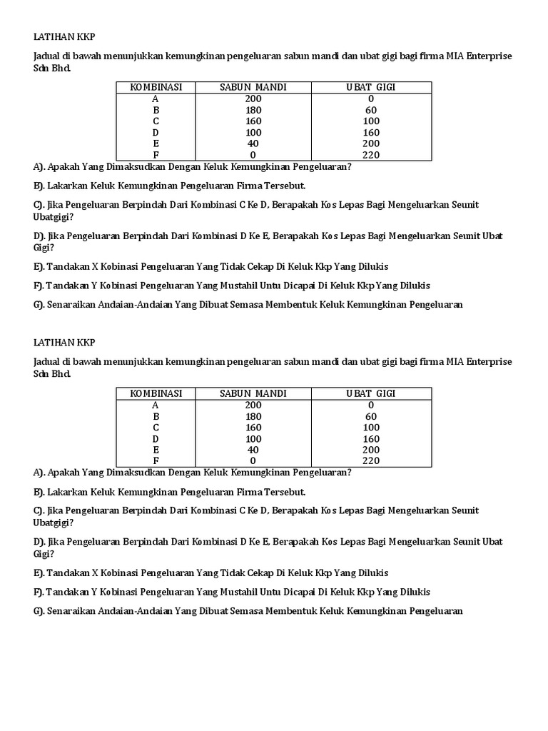 02 Latihan KKP | PDF