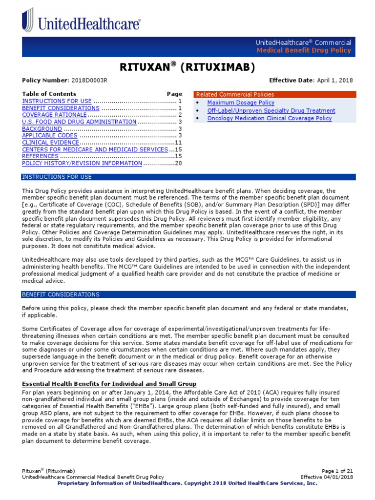 Rituxan Rituximab | PDF | Arthritis | Rheumatoid Arthritis