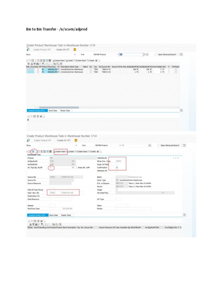 Bin To Bin Transfer | PDF
