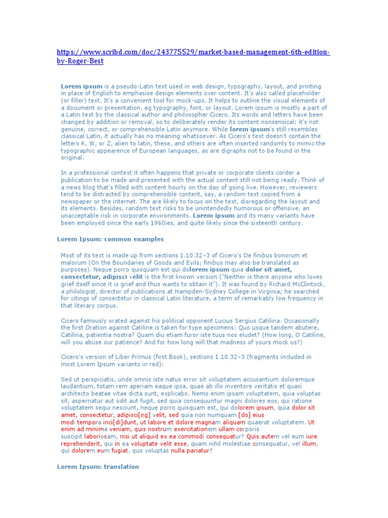 Lorem Ipsum Explanation | PDF | Text | Communication Design