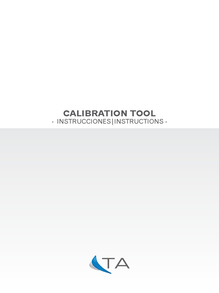 Calibration Tool Instructions Rev 00 PDF | Descargar gratis PDF ...