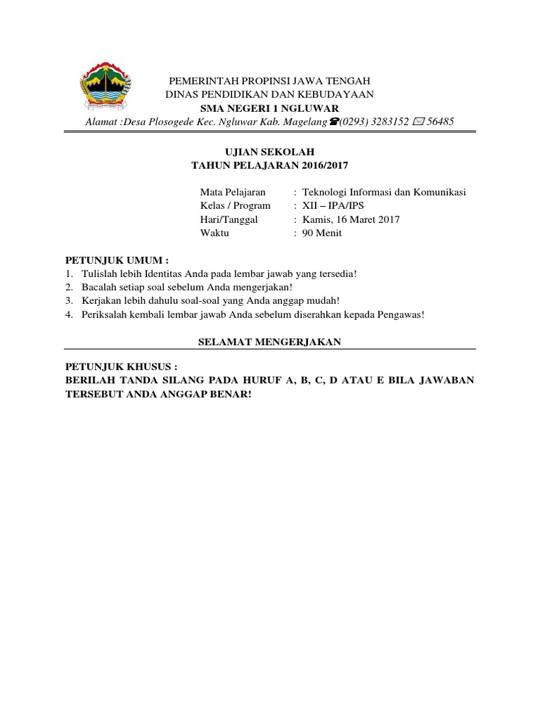 Kop Ujian | PDF