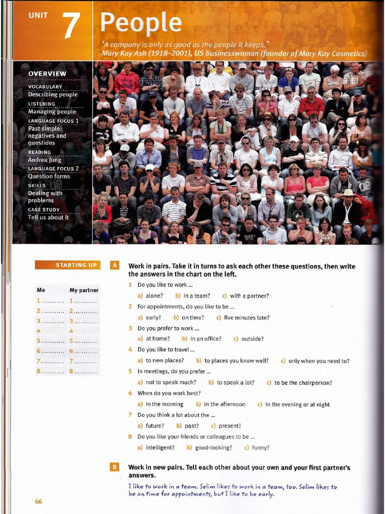 Unit 1 - People | PDF