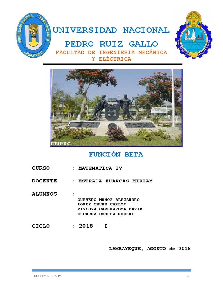 La Funcion Beta | PDF | Integral | Función (Matemáticas)