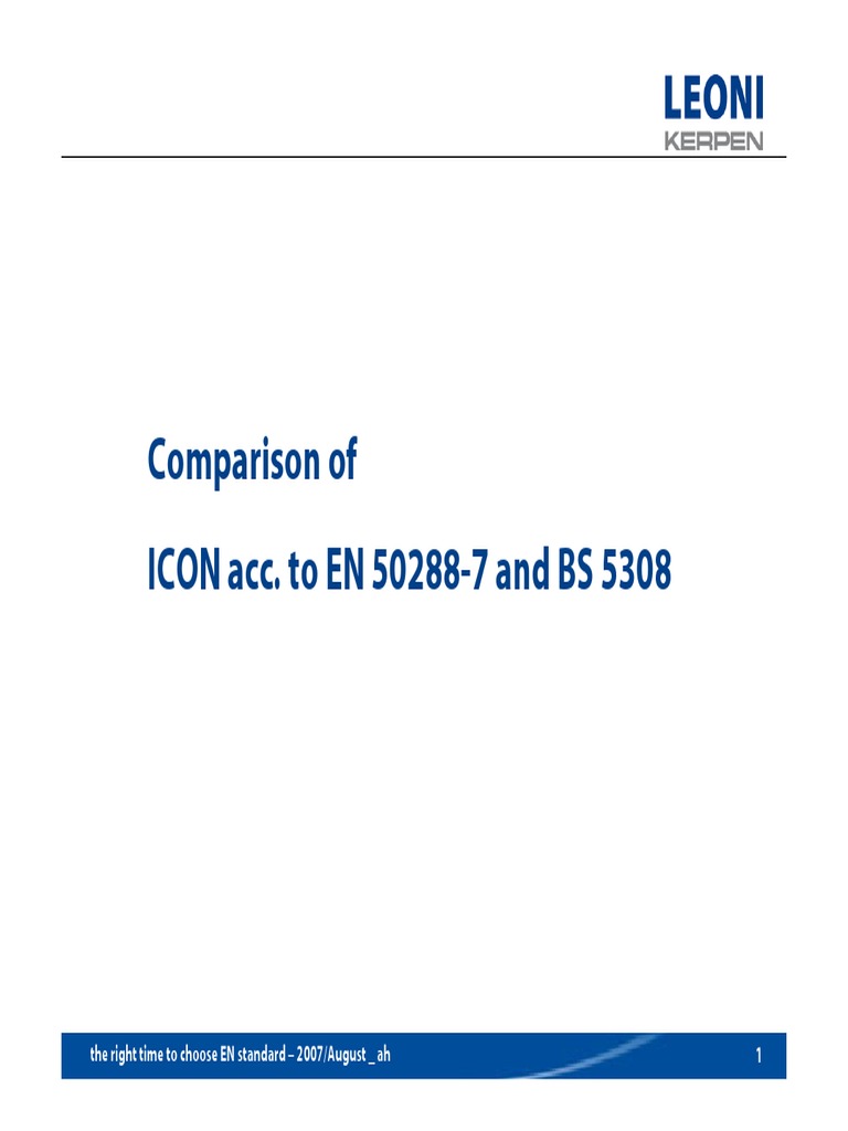 Comparison BS ICON EN Leoni Kerpen 0708271 PDF | PDF | Wire | Aluminium ...