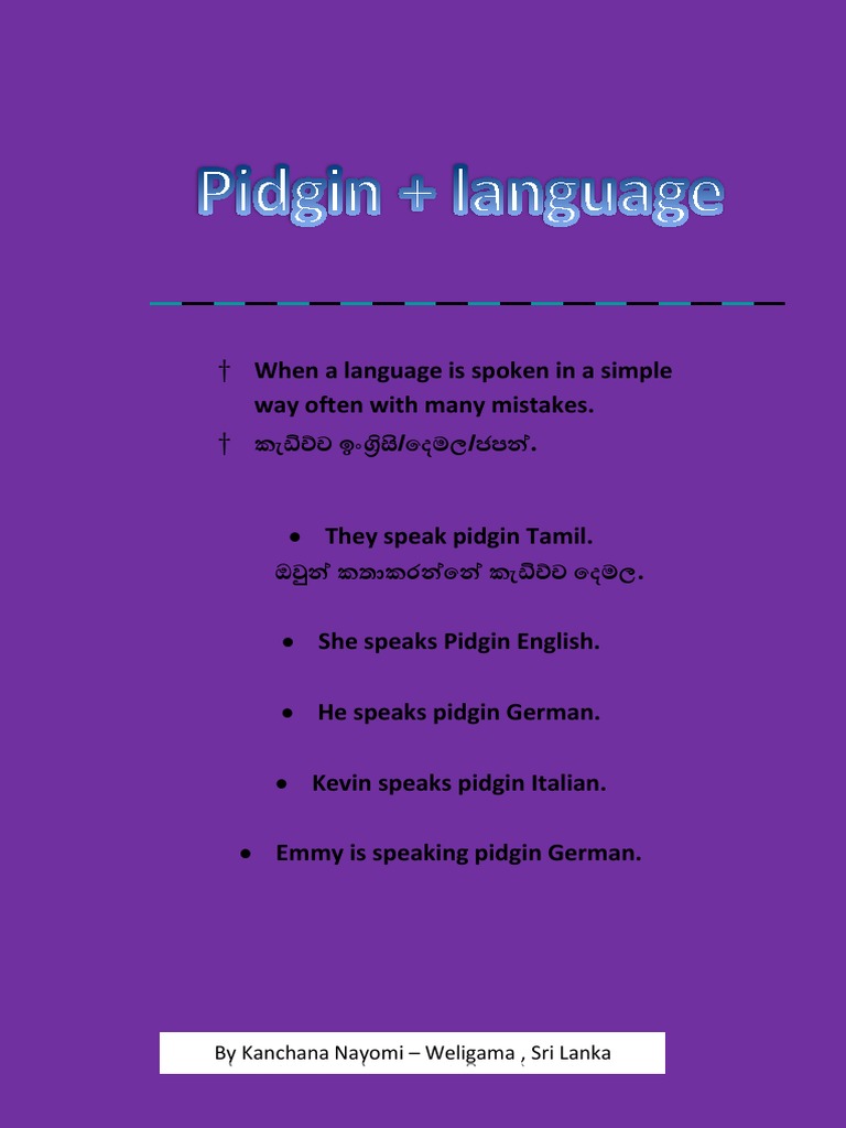 Pidgin Language | PDF
