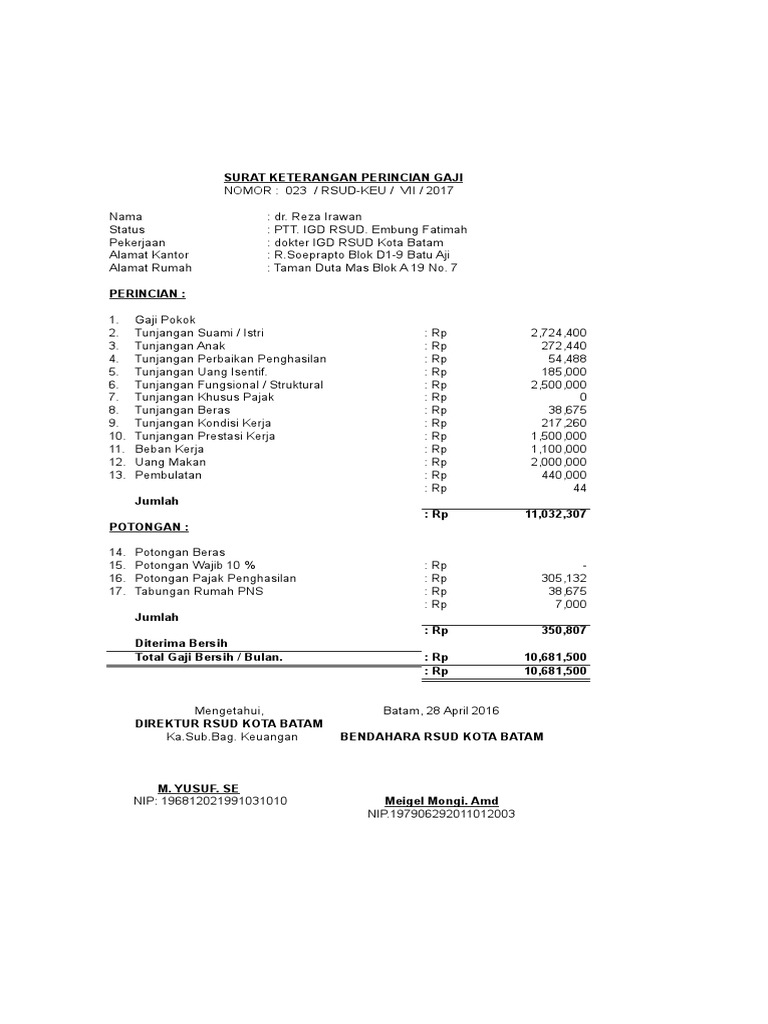 Slip Gaji Print | PDF