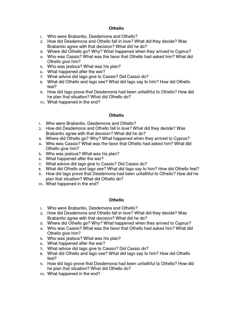 Othello | PDF | Othello | Iago