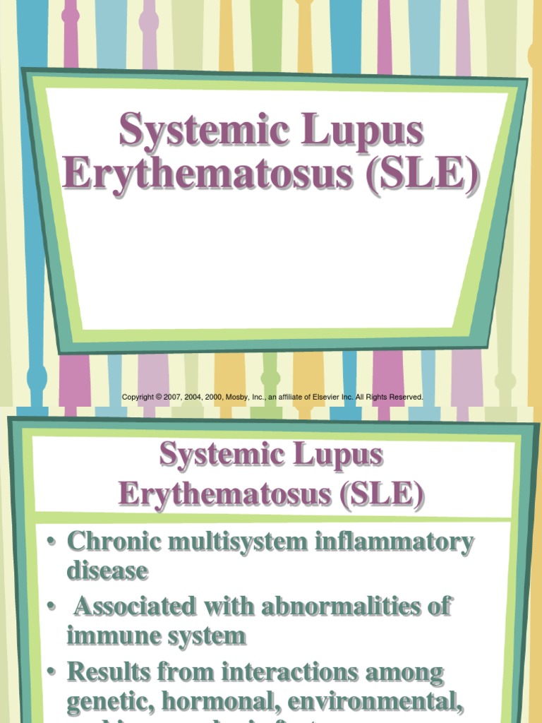 SLE.ppt | Systemic Lupus Erythematosus | Medical Specialties | Free 30 ...