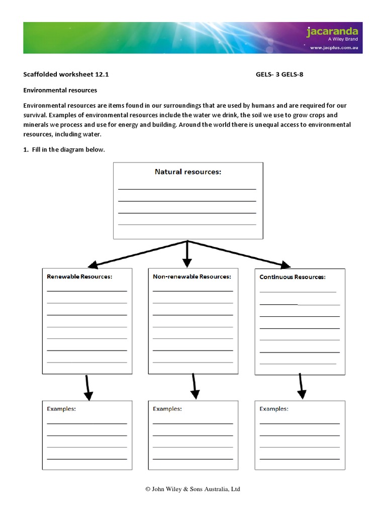 Scaffold Worksheet 12 | PDF | Wellness | Science & Mathematics