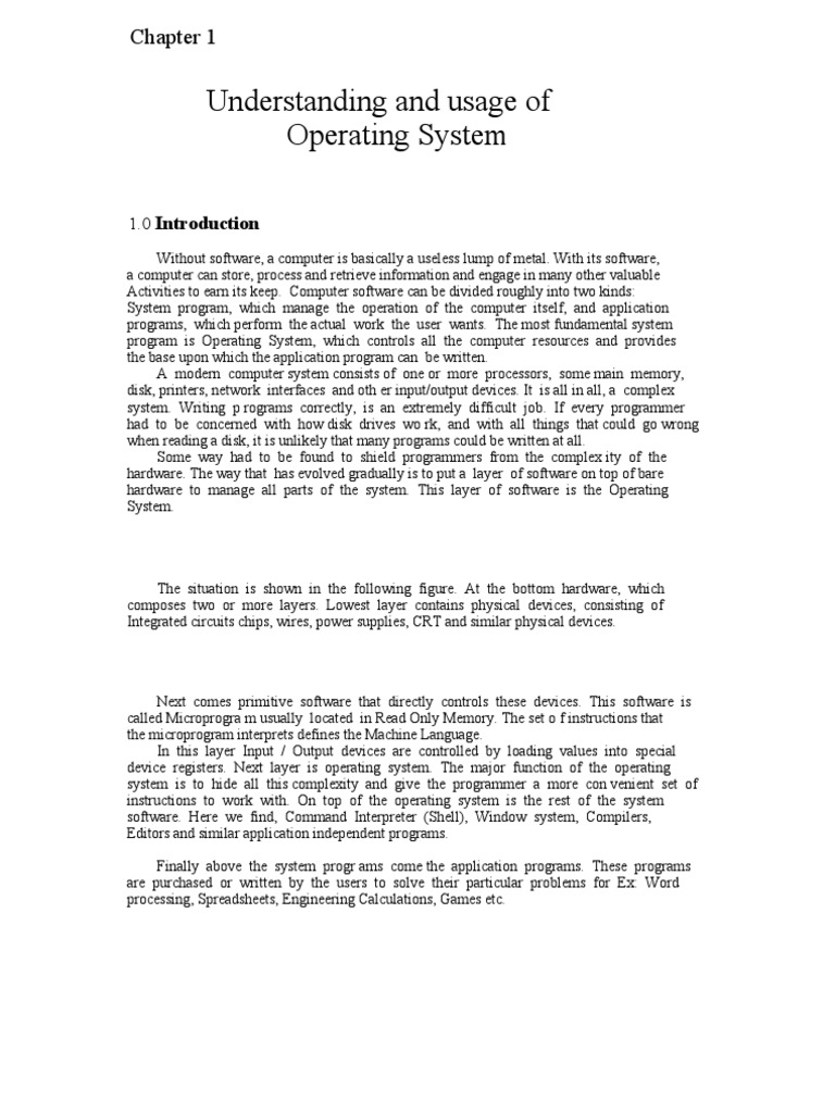 Operating System Report | PDF | Operating System | Process (Computing)