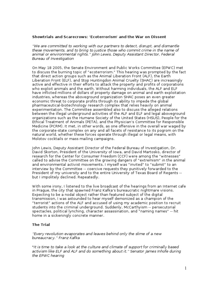 Show Trials and Scarecrows - Steven Best | Download Free PDF | Violence ...