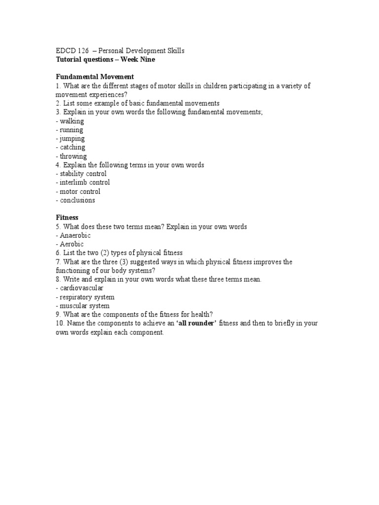 Week 4 Tutorial Questions | PDF | Science & Mathematics