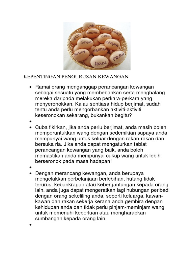 Kepentingan Perancangan Kewangan | PDF