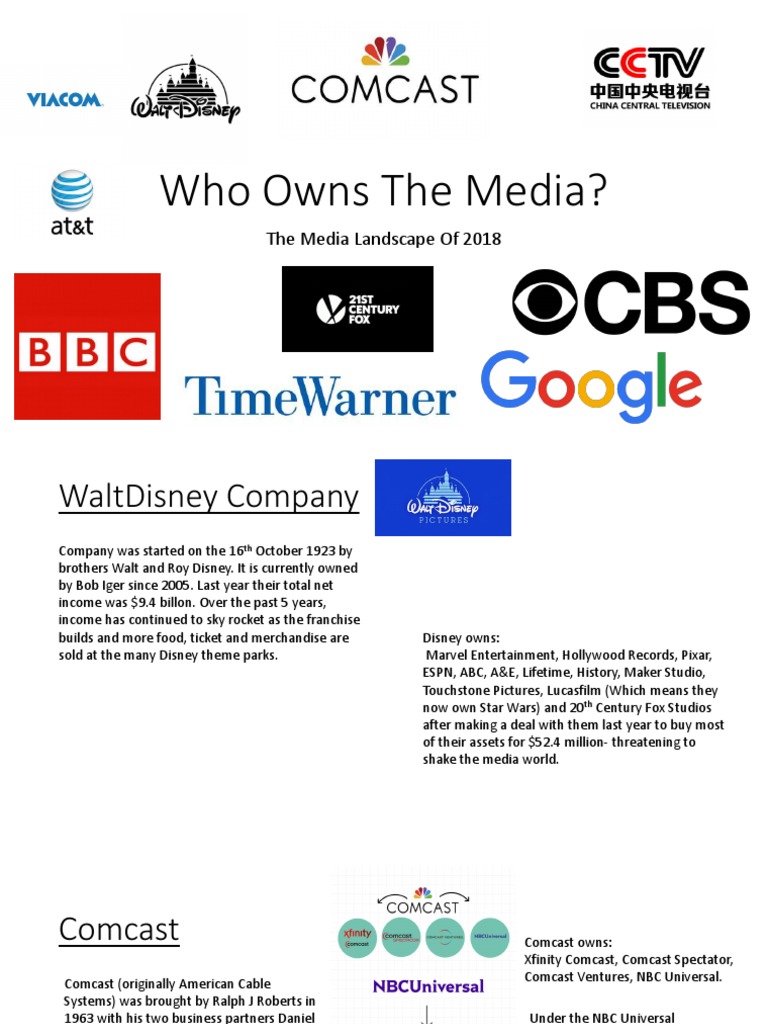 Who Owns The Media | PDF | Comcast | 21st Century Fox