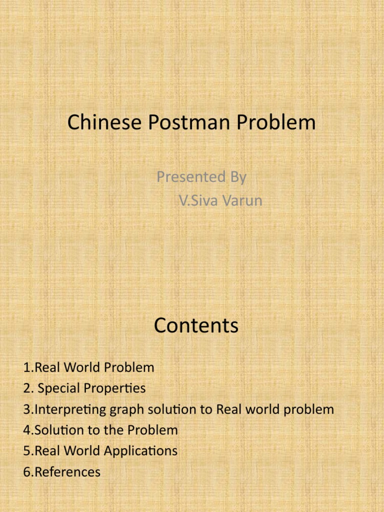 Chinese Postman Problem | PDF | Vertex (Graph Theory) | Combinatorics