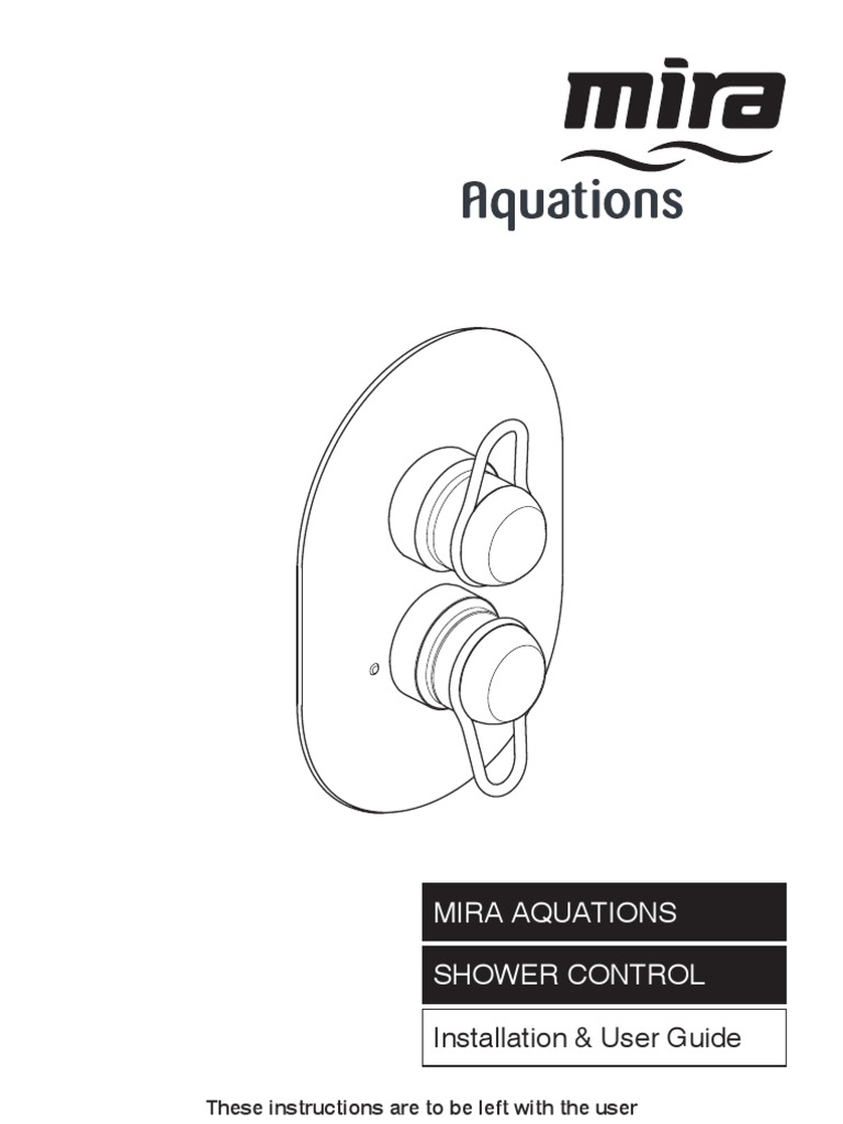 Mira Aquations Shower Control Guide | PDF | Water Heating | Valve