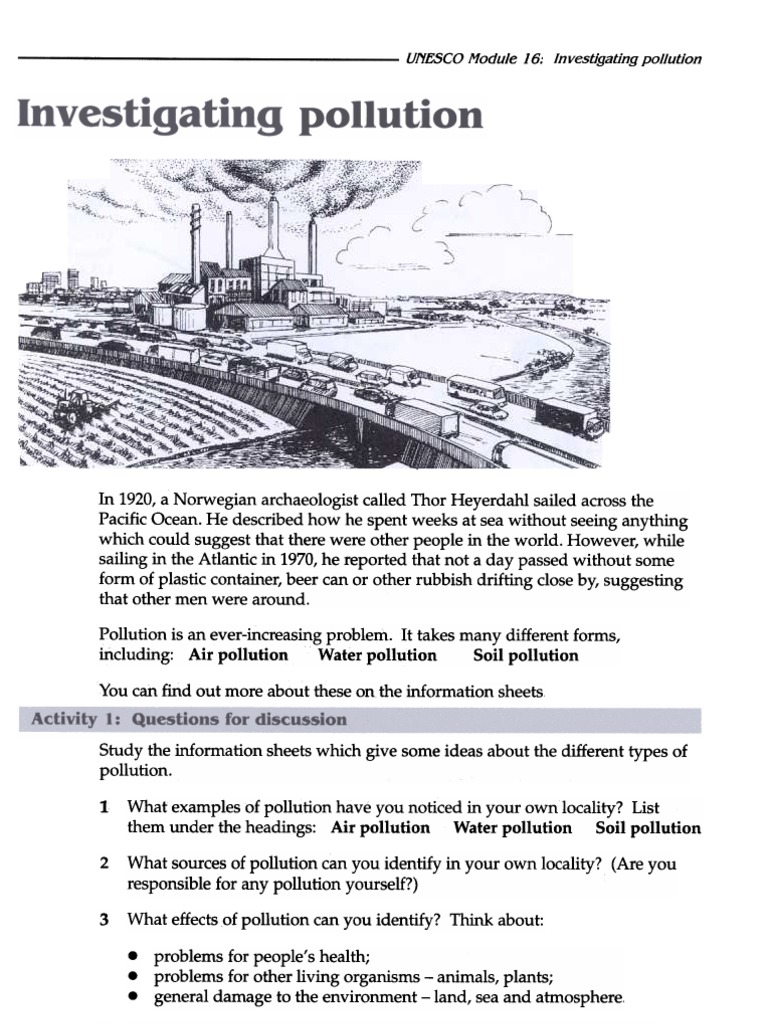 Investigating Local Pollution Sources | PDF | Filtration | Pollution