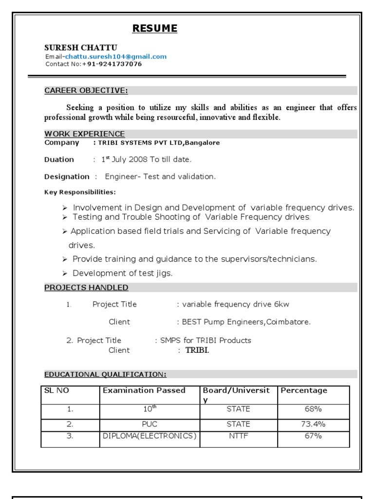 Resume Old | PDF | Integrated Circuit | Computer Engineering