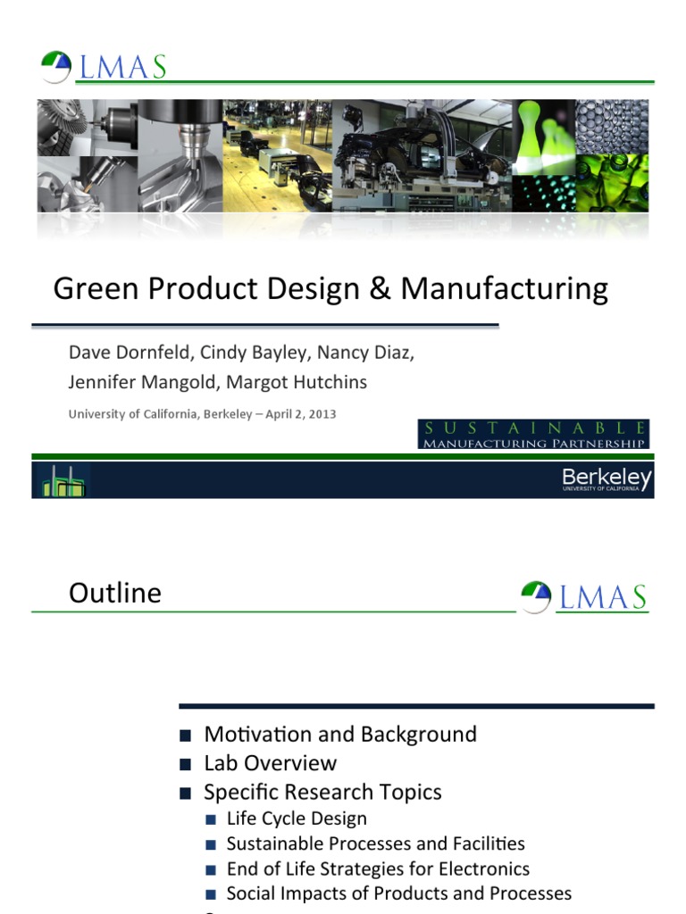 Green Product Design and Manufacturing | PDF | Sustainability | Waste ...