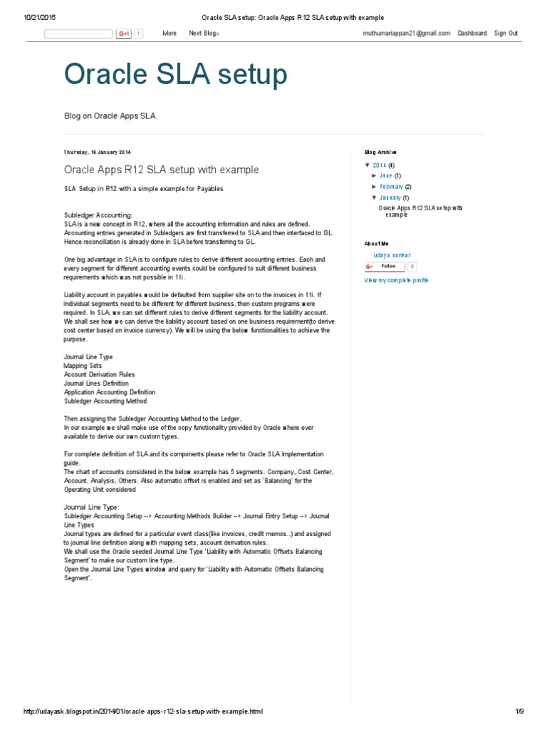 SLA Setup R12 | PDF | Accrual | Invoice