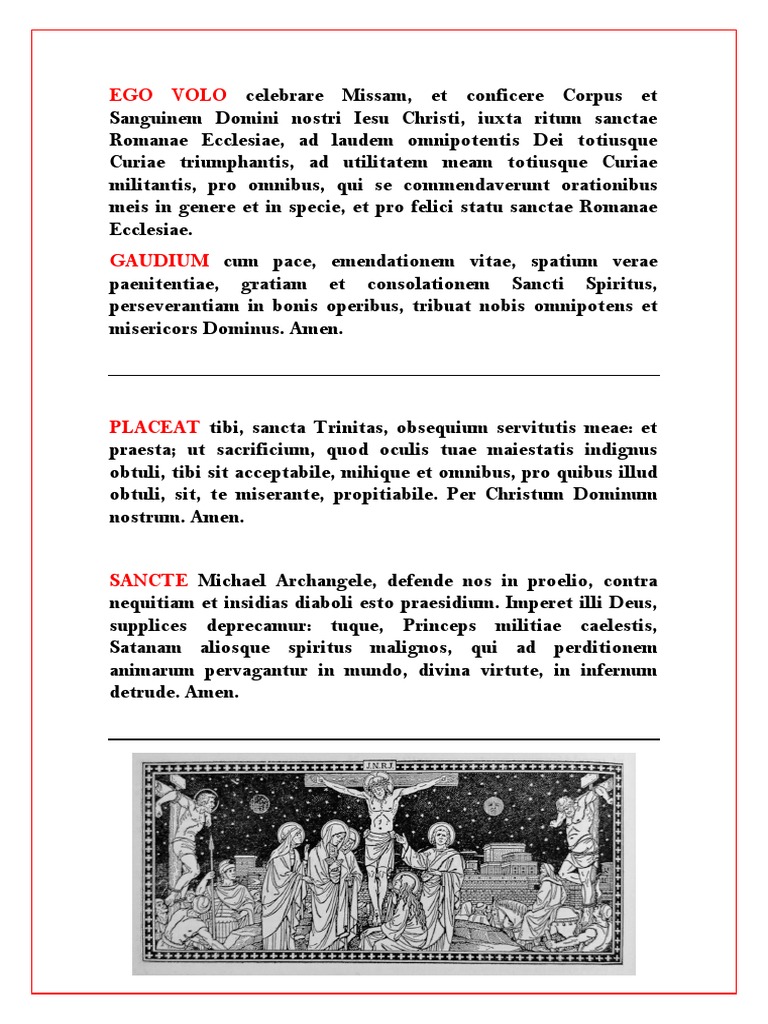 EGO VOLO Celebrare Missam | PDF
