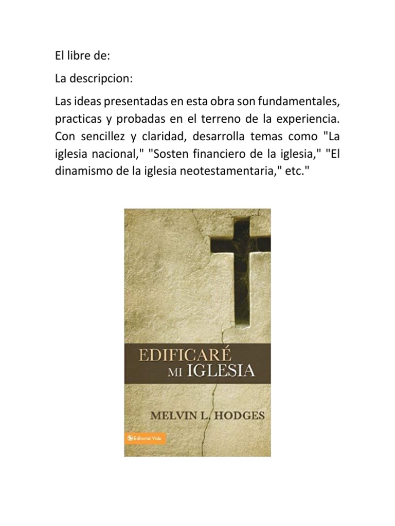 El Libro de Edificare Mi Iglesia | PDF