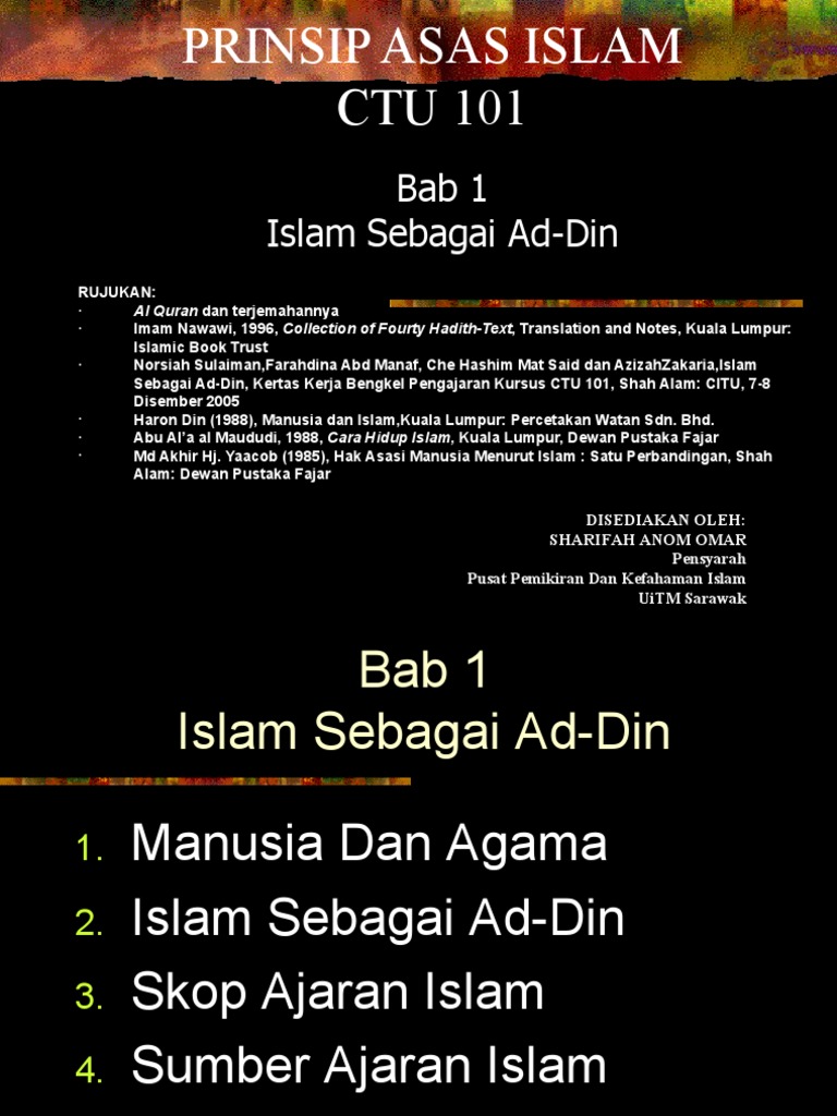 Bab1 - Islam Sebagai Ad-Din | PDF