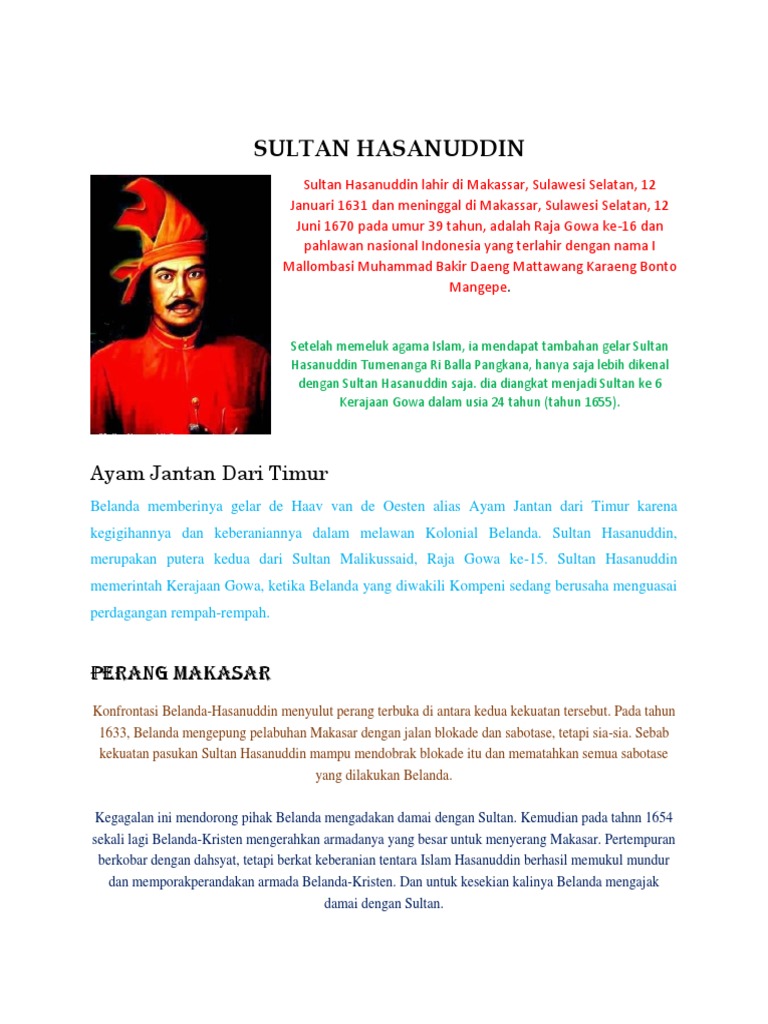 Sultan Hasanuddin | PDF