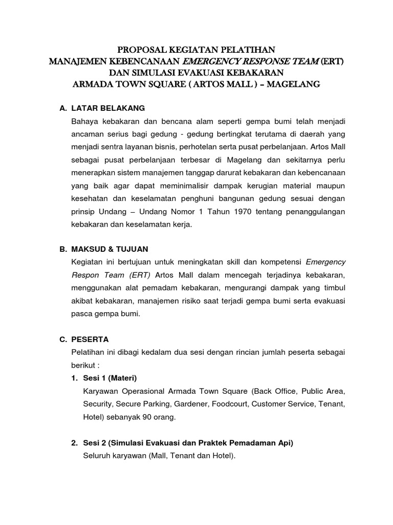 Proposal Damkar & Ert | PDF