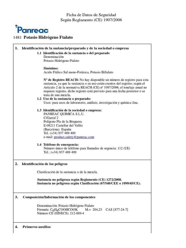 Hidrogeno Ftalato de Potasio | PDF | Residuos | Agua