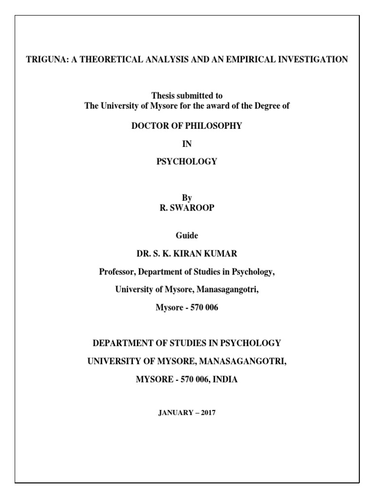 Triguna | PDF | Cronbach's Alpha | Hedonism