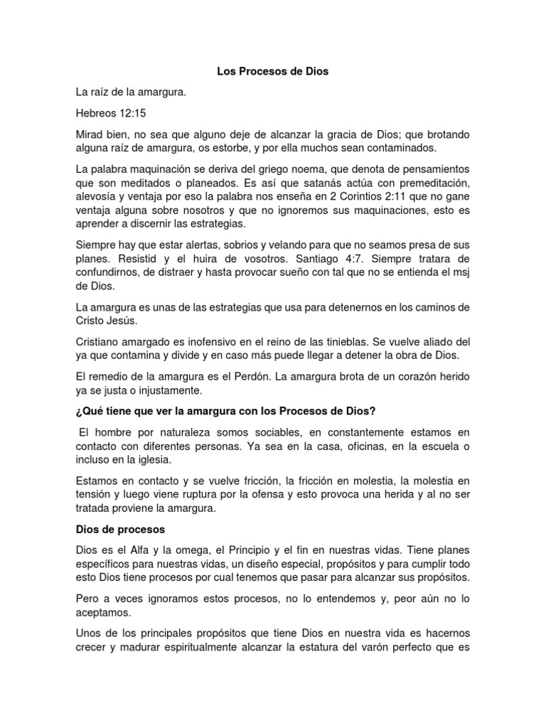 Los Procesos de Dios | PDF | Cristo (título) | Dios