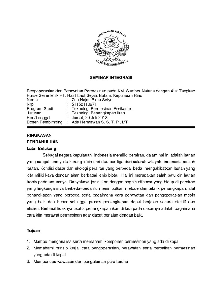 Contoh Ringkasan Seminar | PDF