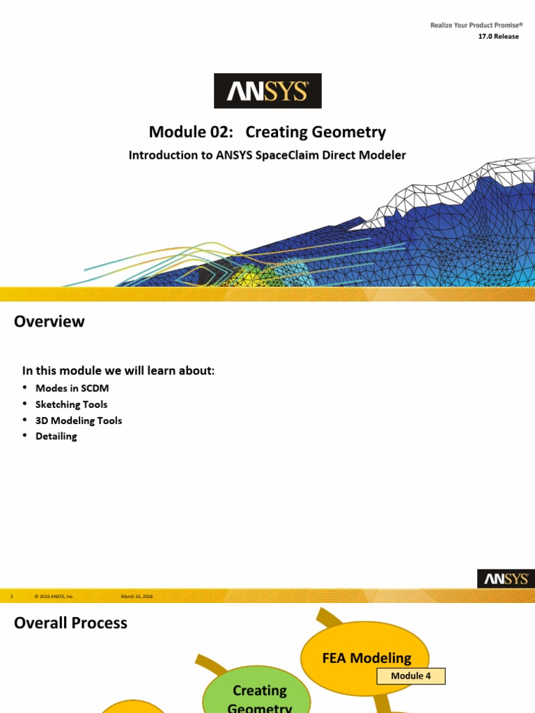 SCDM-Intro 17.0 Module02 Creating Geometry | PDF | 3 D Modeling | Plane (Geometry)