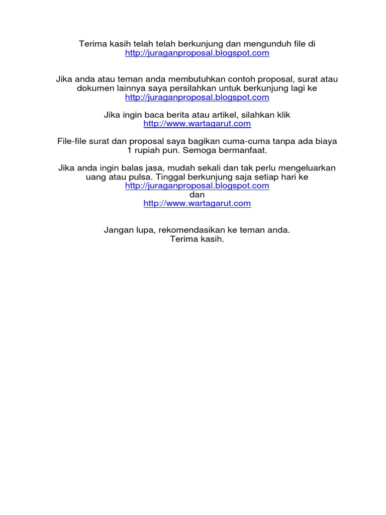 Proposal Pembangunan Bendungan | PDF