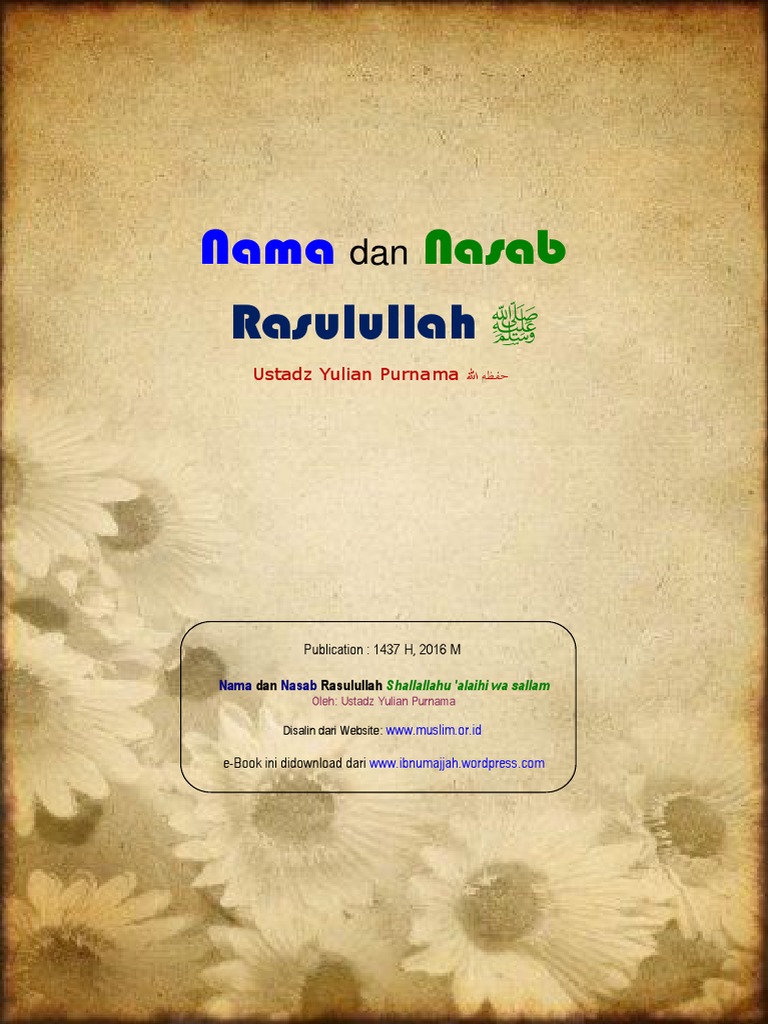 Nama Dan Nasab Rasulullah PDF | PDF