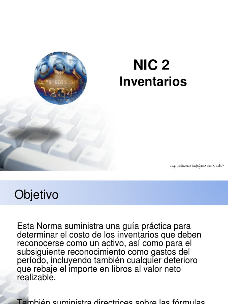 NIC 2 - Inventarios | normas internacionales de INFORMACION FINANCIERA ...