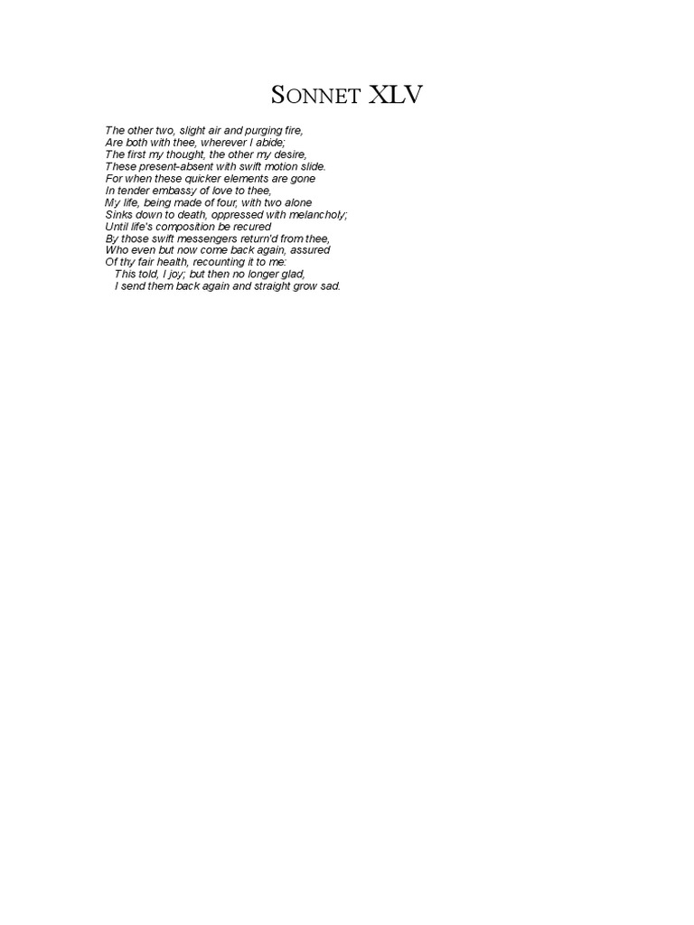 Sonnet 45 | PDF