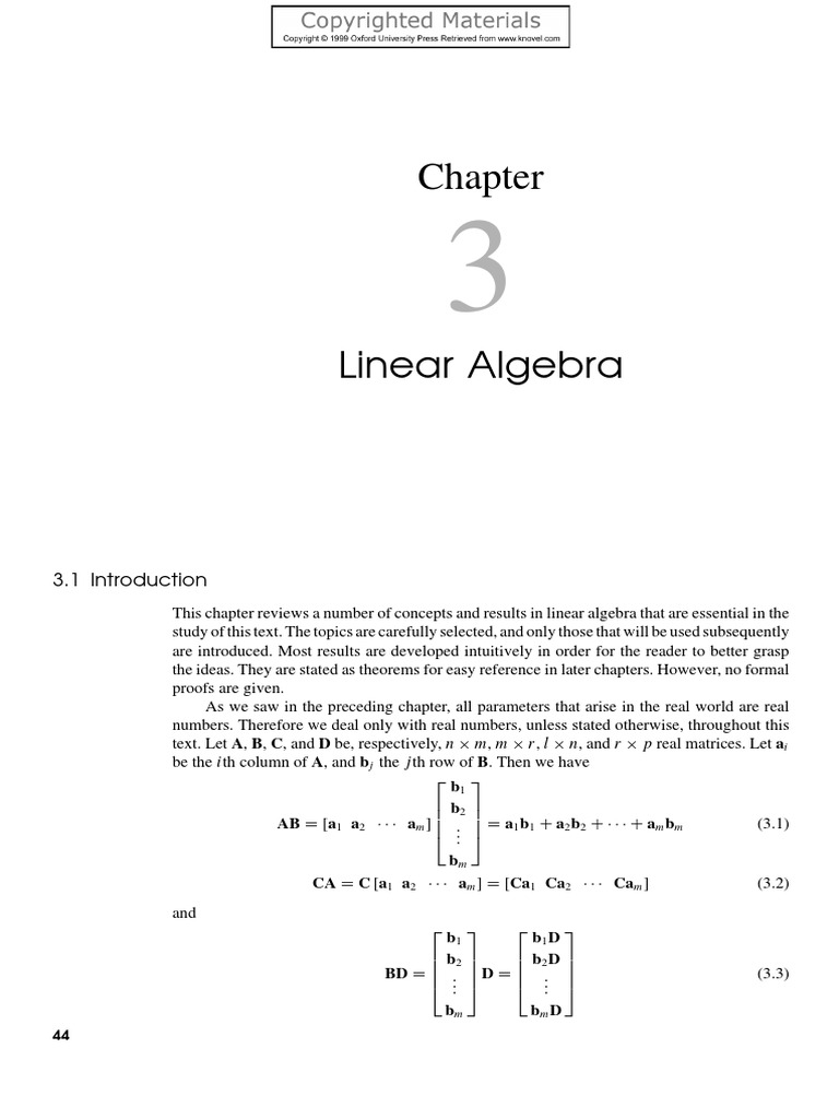 Essential Concepts in Linear Algebra | PDF | Eigenvalues And ...