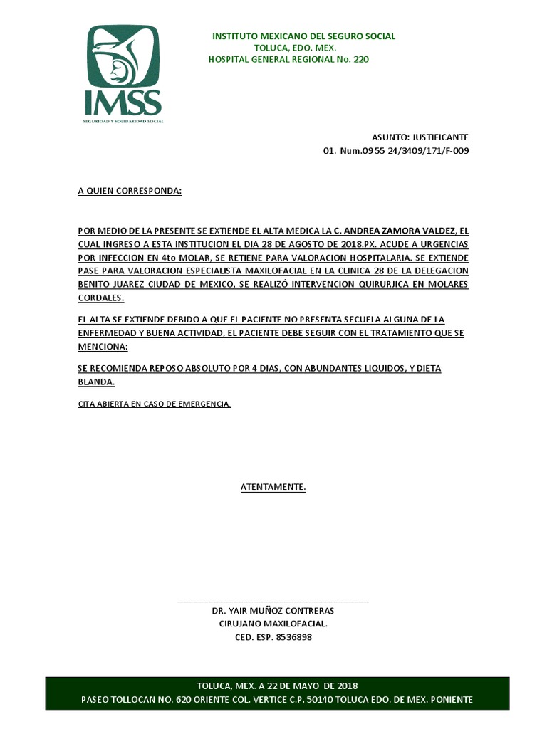 Justificante Medico | PDF