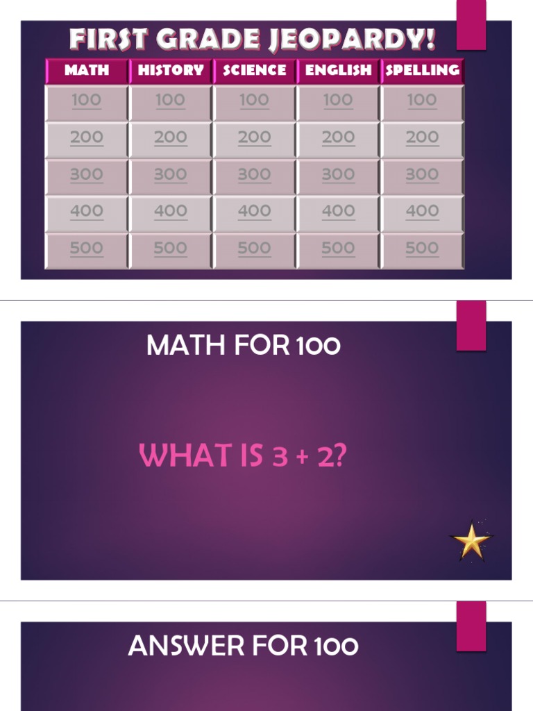 Jeopardy Game - Edu 214 | PDF | English Language | Adjective
