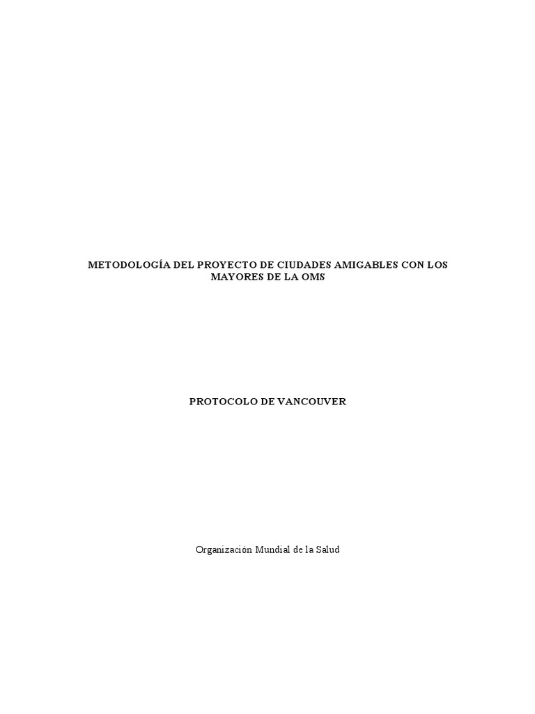 Protocolo Vancouver | PDF | Vejez | Envejecimiento